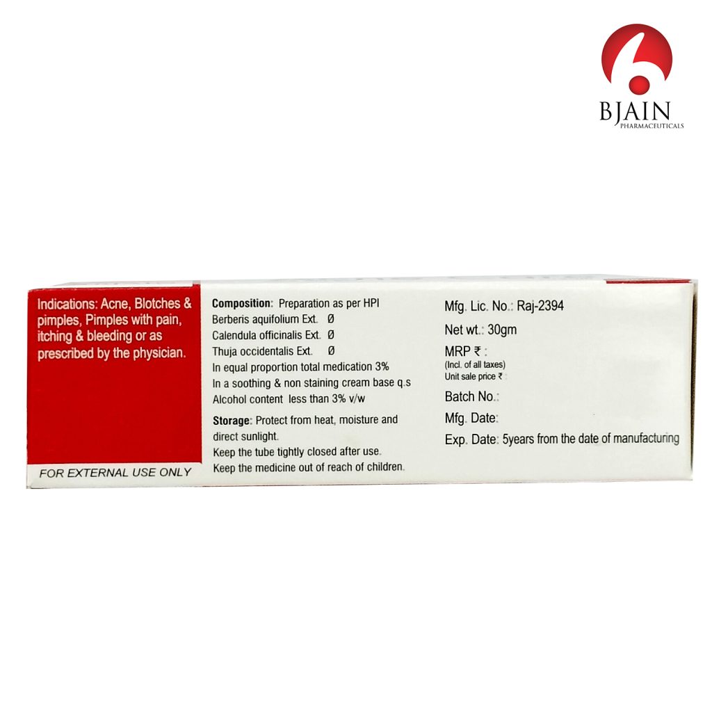 Buy BJain Omeo Acne Care Homeopathic Cream Online
