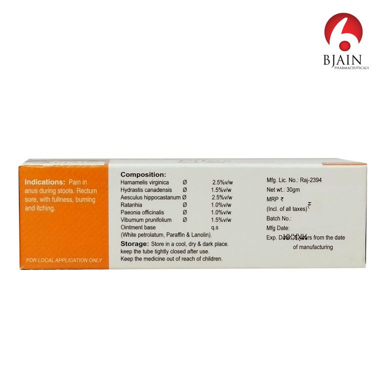 Buy BJain Homeopathic Omeo Piles Ointment Online in India