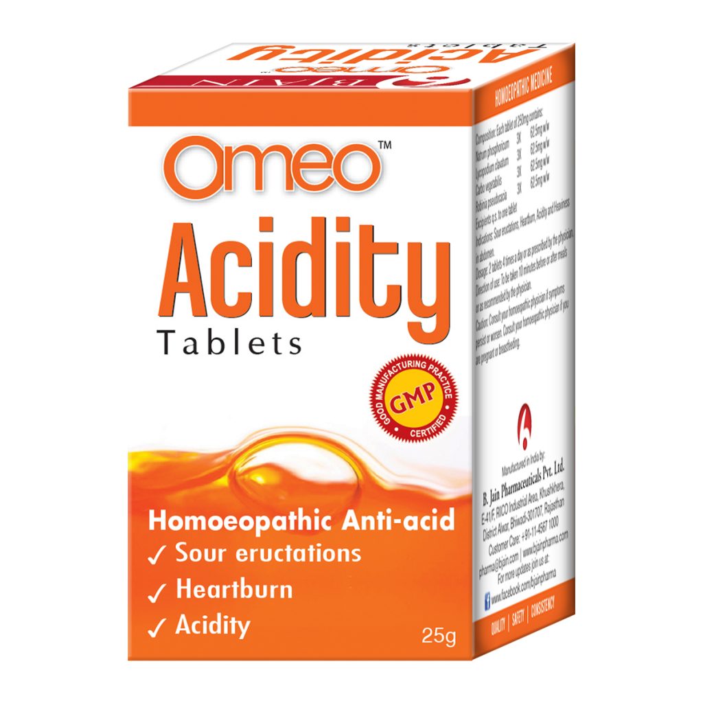 Buy BJain Omeo Acidity & Gas Relief Tablets Homeopathic Online